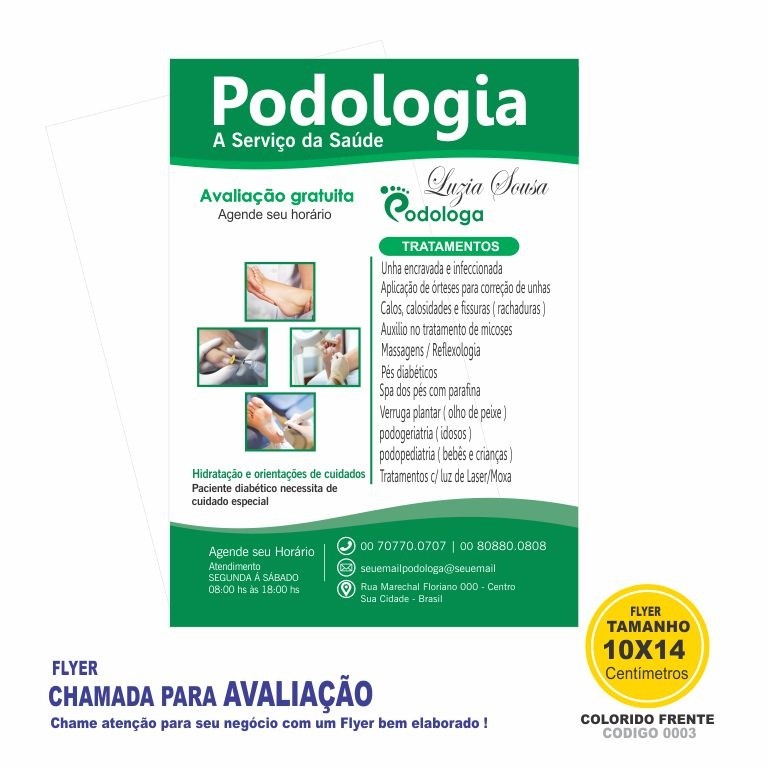 Mil Arts | Flyer modelo podologia