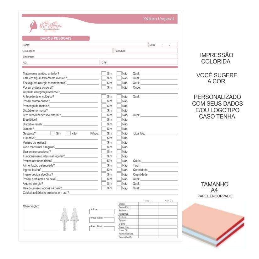 Mil Arts | Ficha Estética Corporal