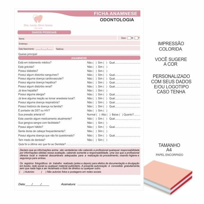 Mil Arts | Ficha Anamnese Dentista